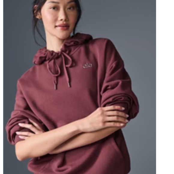 ALO Yoga | Tops | Alo Yoga Womens Maroon Hoodie | Poshmark